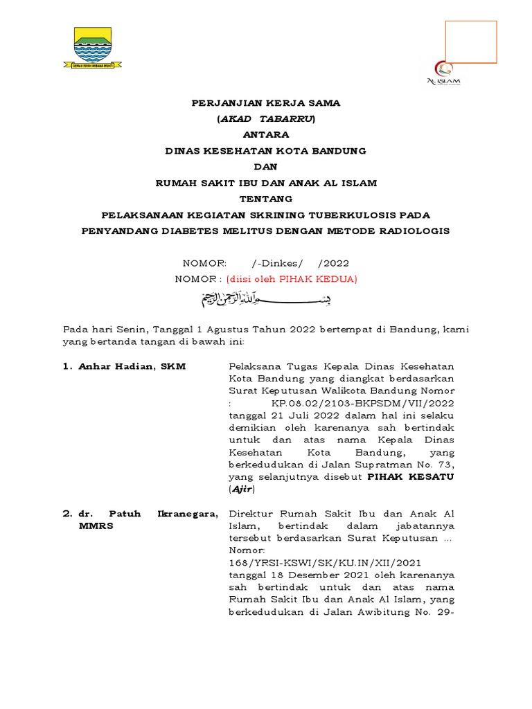 Draft MOU TB Pada DM | PDF