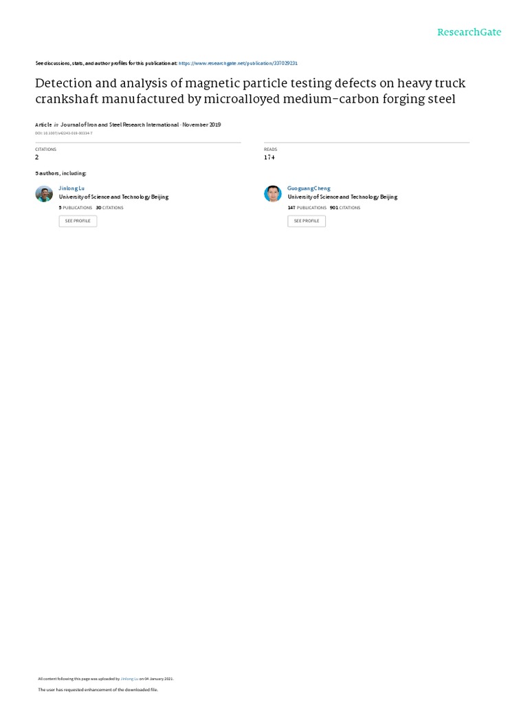 Detection and Analysis of Magnetic Particle Testing Defects On Heavy ...