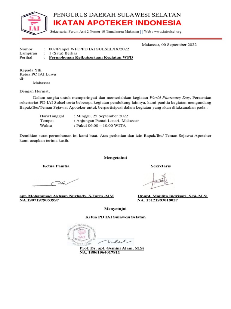 Surat Undangan PC Luwu | PDF