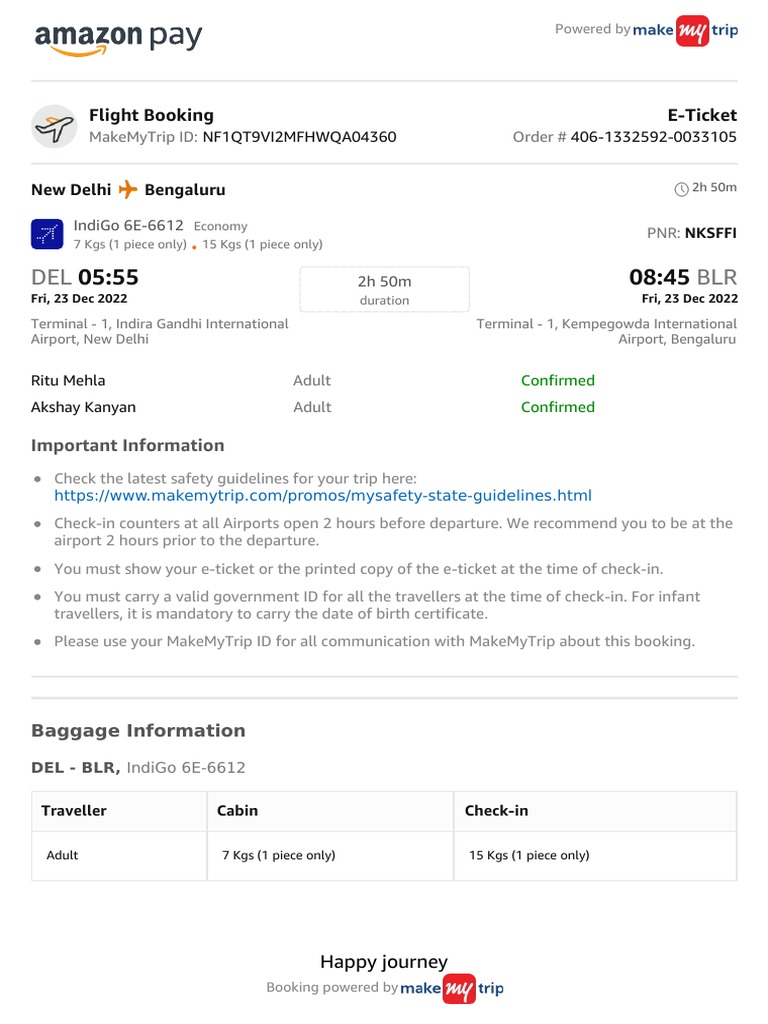 Flight Ticket | PDF | Airlines | Aviation