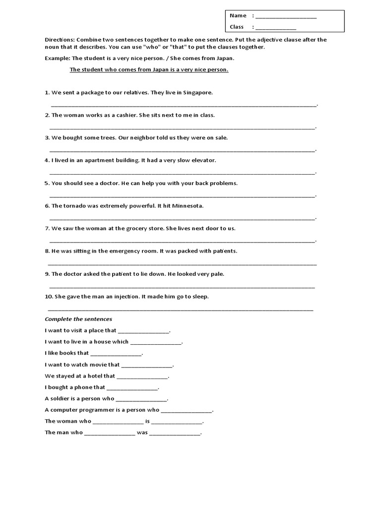 Adjective Clause Pdf Adjective Cognitive Science