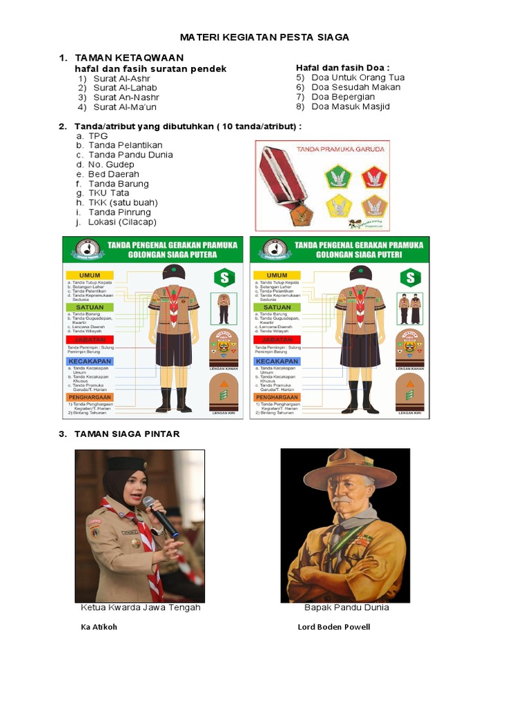 Materi Kegiatan Pesta Siaga | PDF