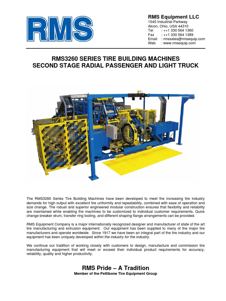 RMS3260 TBM | Download Free PDF | Tire | Extrusion