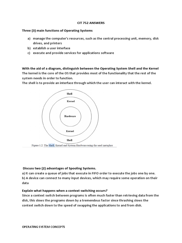 Noun Cit 752 Answers | PDF | Process (Computing) | Thread (Computing)