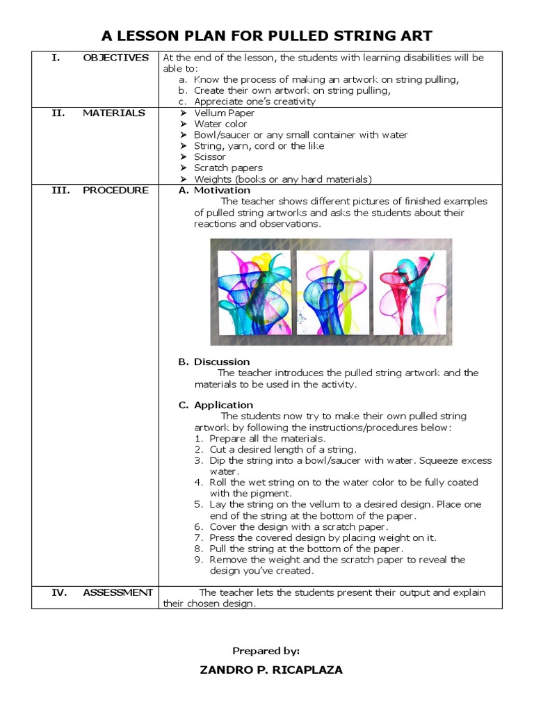 LP Pulled String Art | PDF | Education Theory | Cognitive Science