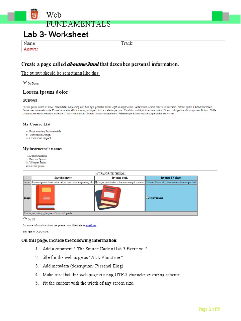 Lab 3 - Worksheet Answer | PDF | Computing | Software