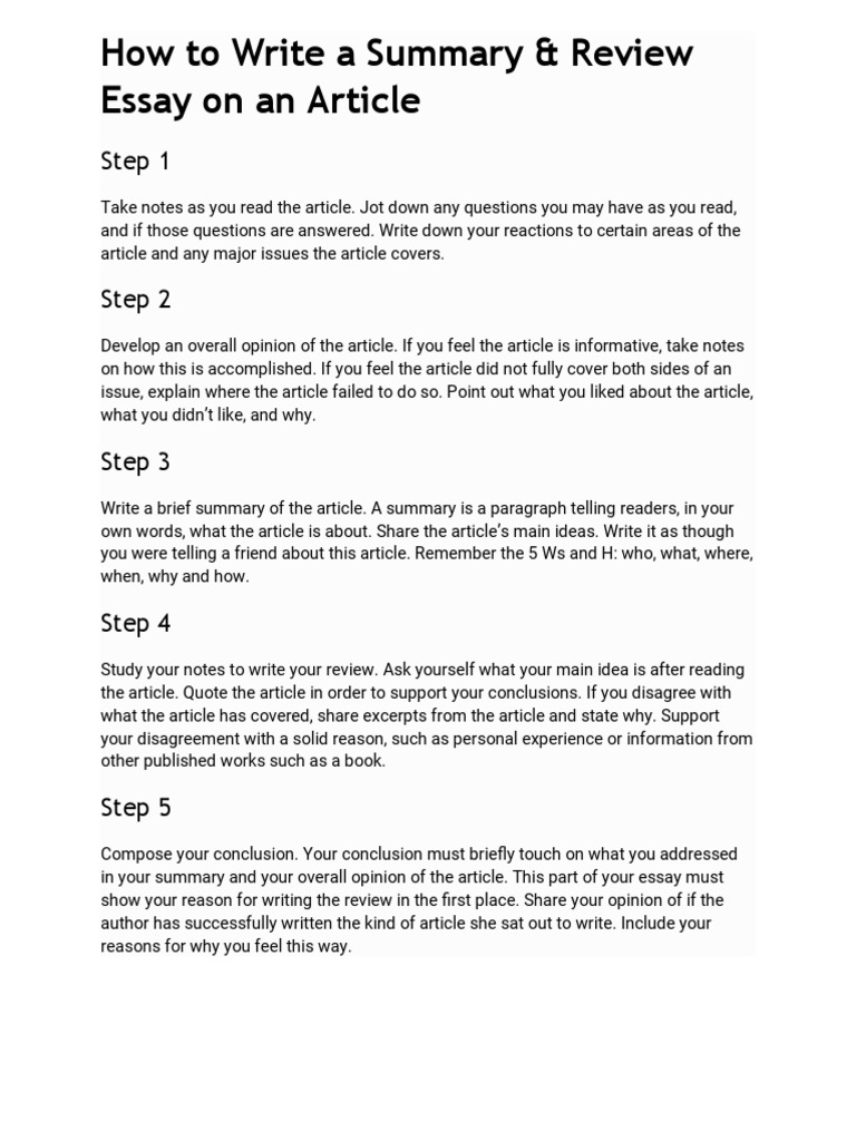 How To Write A Summary | PDF | Allegory | Poetry