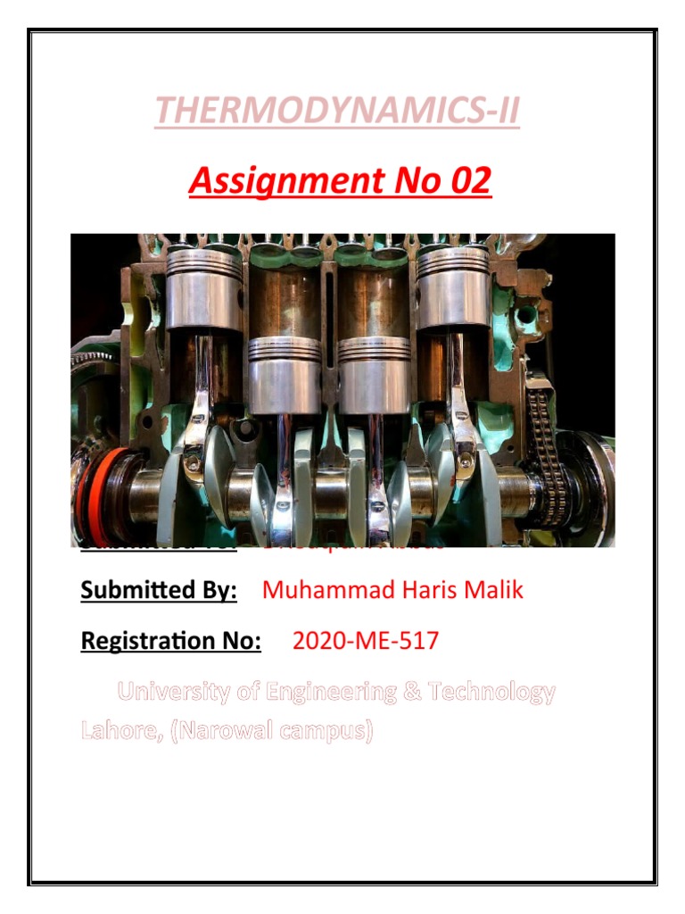 Thermodynamics II Assignment 02 | PDF
