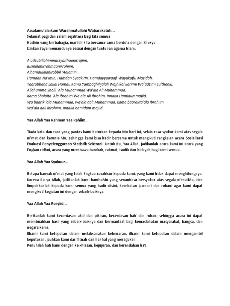 Draft Doa EPSS | PDF