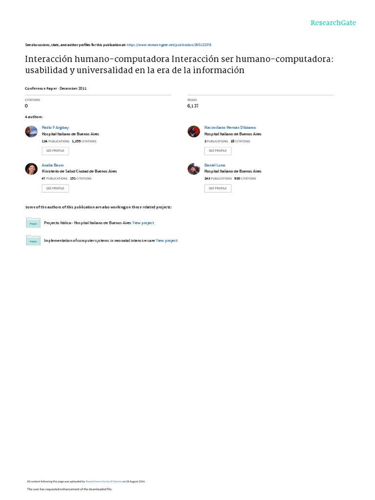 Interaccion Humano Computadora | PDF