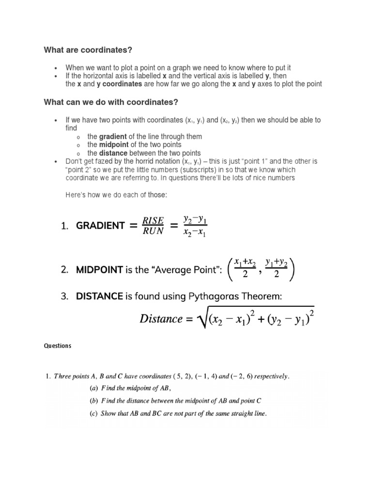 What Are Coordinates | PDF