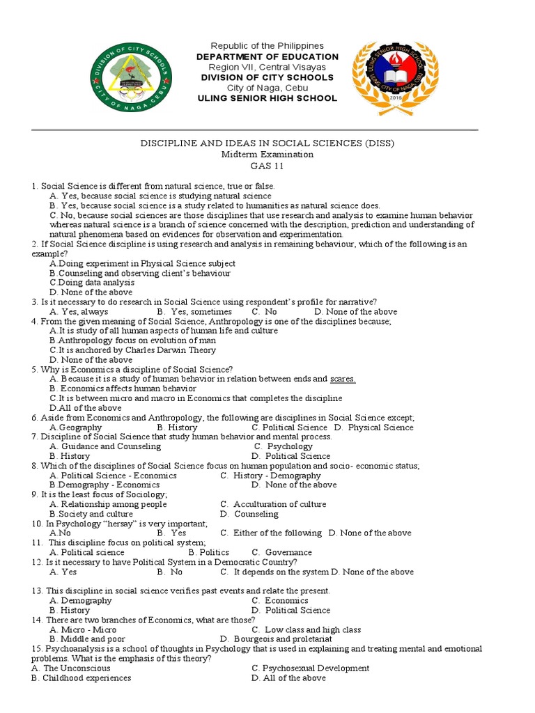 Diss Midterm | PDF | Social Sciences | Science