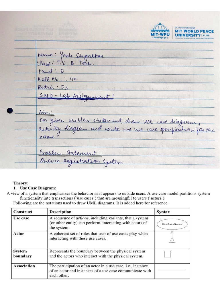 D3 40 Yash Singalkar Smd Lab Assignment 1 Pdf Use Case Computing 