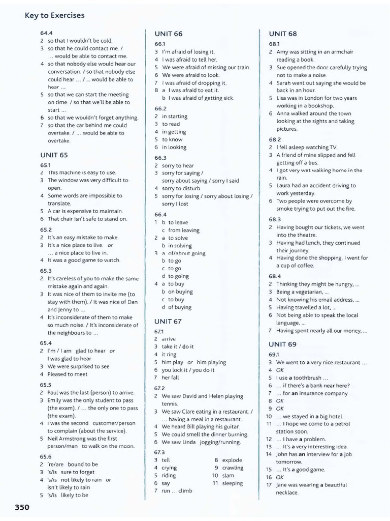 Key to English Language Exercises | PDF