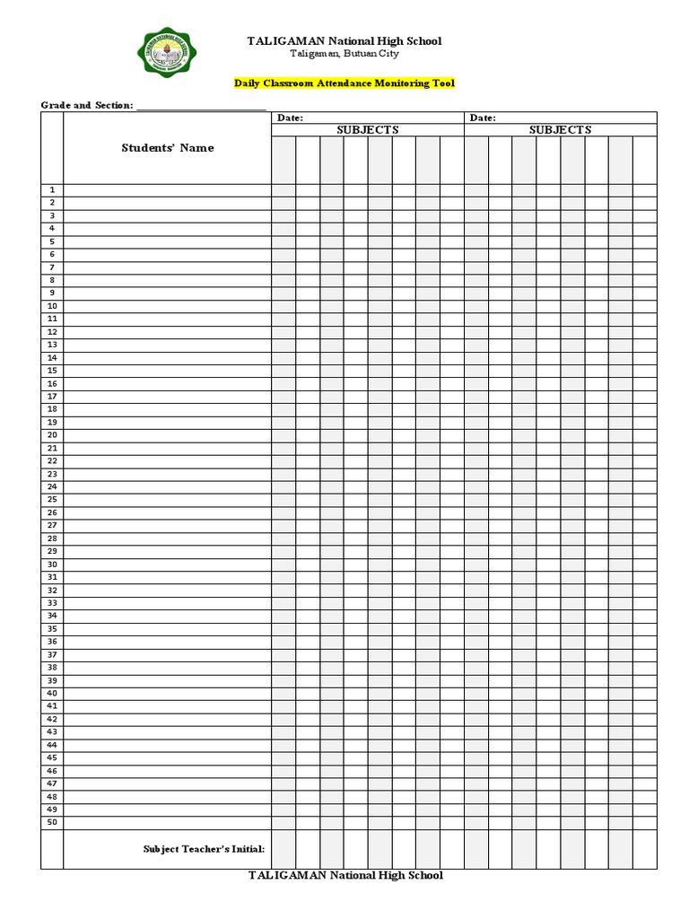 Classroom Attendance Monitoring Tool | PDF