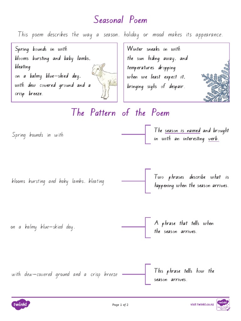 Seasonal Poem | PDF | Poetry