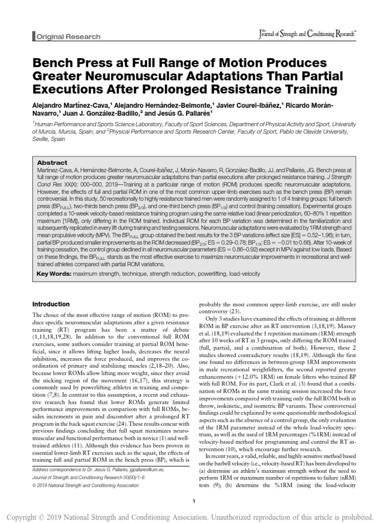 Martínez-Cava Et Al - 2022 - Bench Press at Full Range of Motion ...