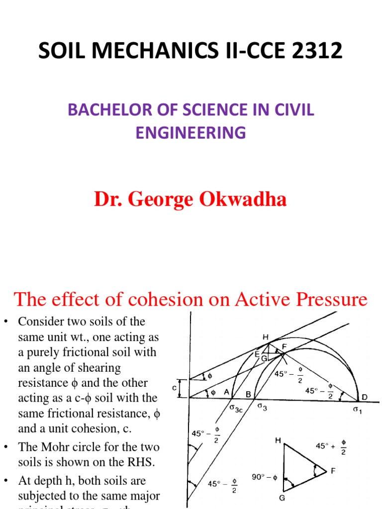 CCE 2312-Soil Mechanics II-Slides 118-139 | PDF | Applied And ...