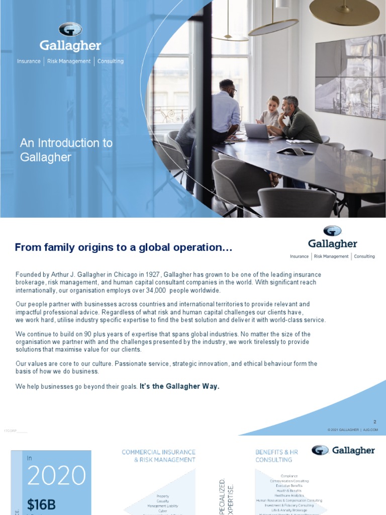Gallagher Inroduction | PDF | Business | Insurance