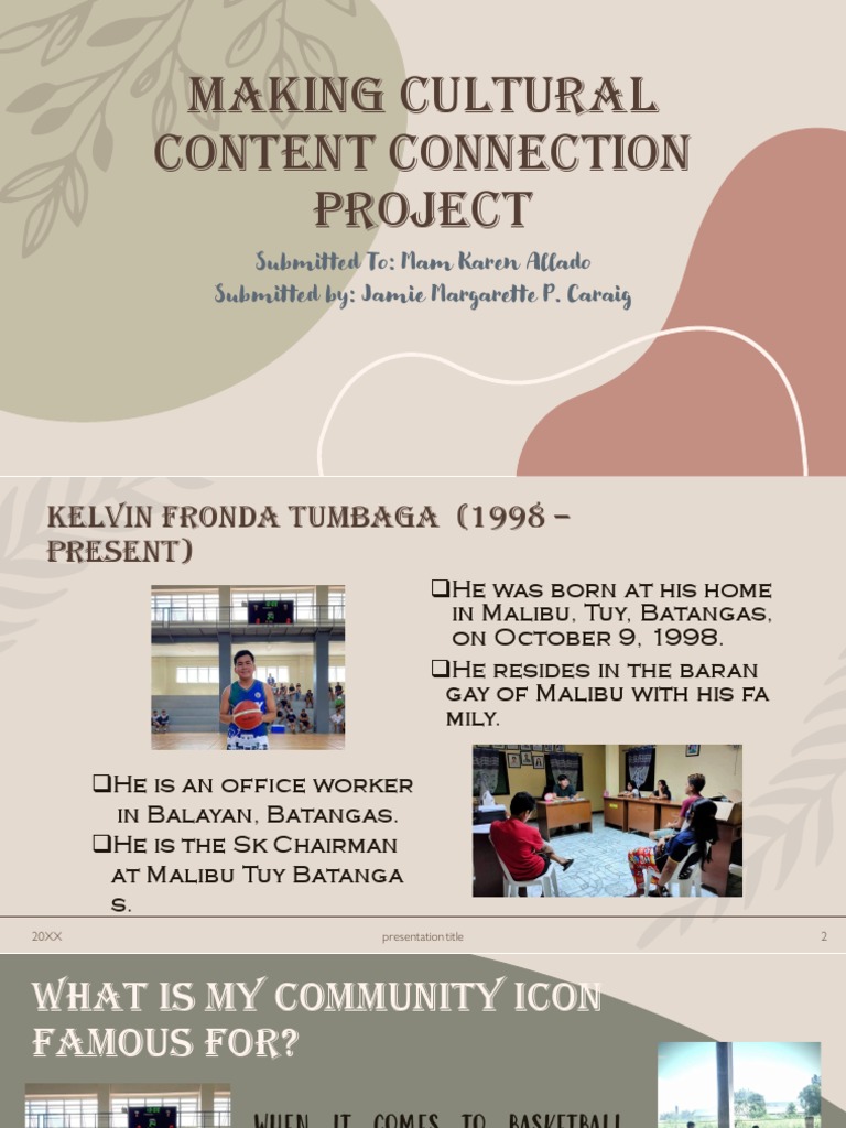 Making Cultural Content Connection Project | PDF