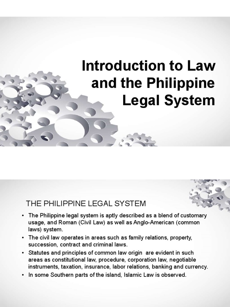 Overview of the Philippine Legal System | PDF
