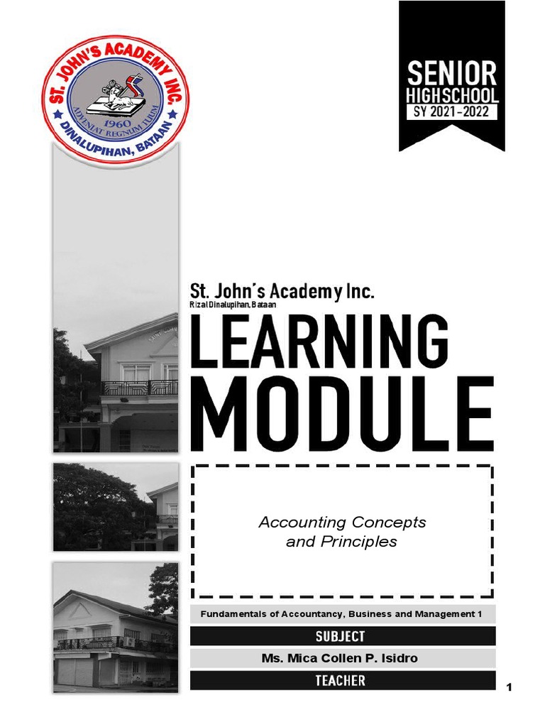 Module 2 Accounting Concepts and Principles | PDF | Expense | Going Concern