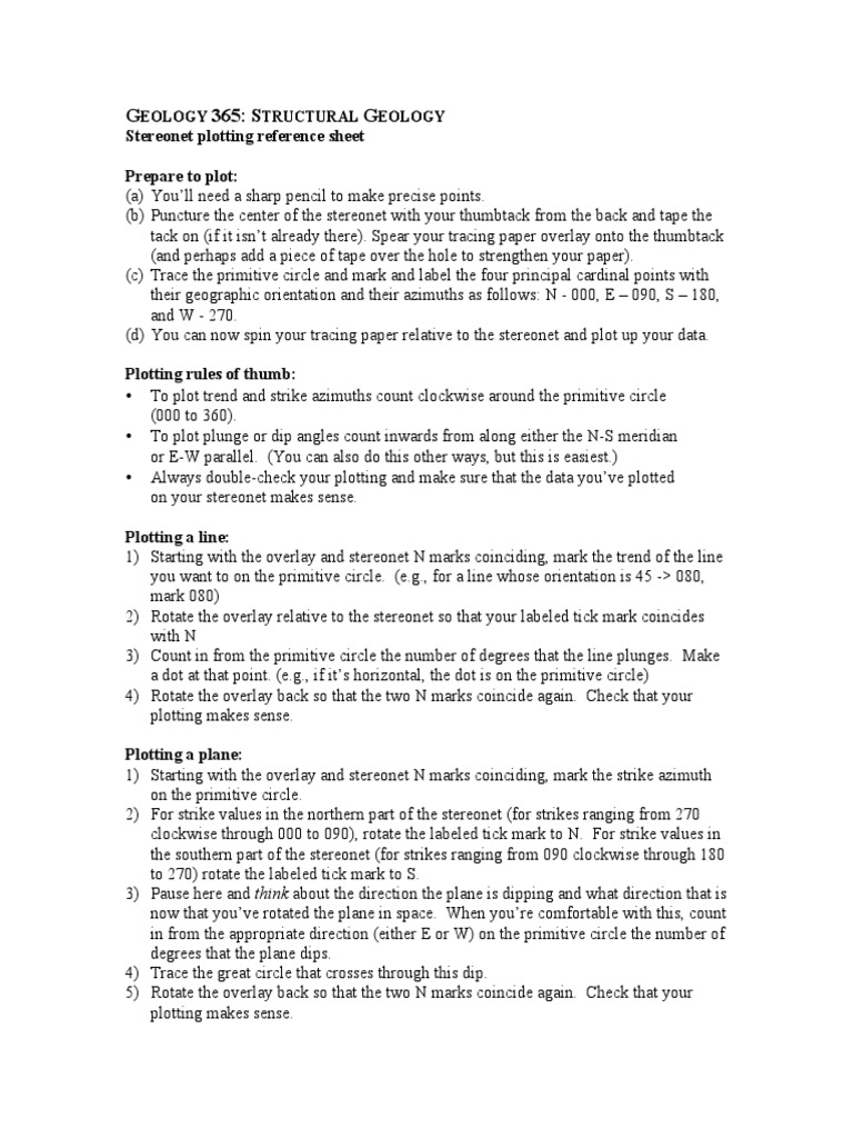 Stereonet Basics | PDF | Geometry | Space