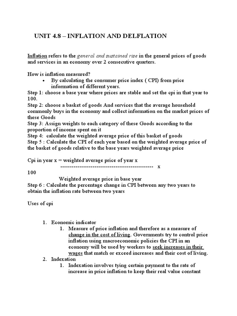 Understanding Inflation and Deflation | PDF | Cost Of Living | Inflation