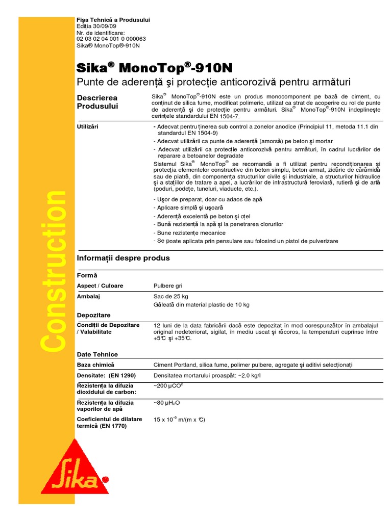 Sika Monotop 910N | PDF