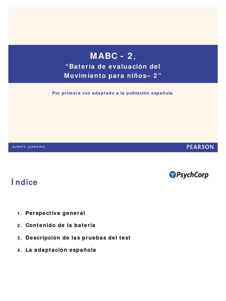 Mabc 2 | PDF | Conceptos psicologicos | Ciencias del comportamiento