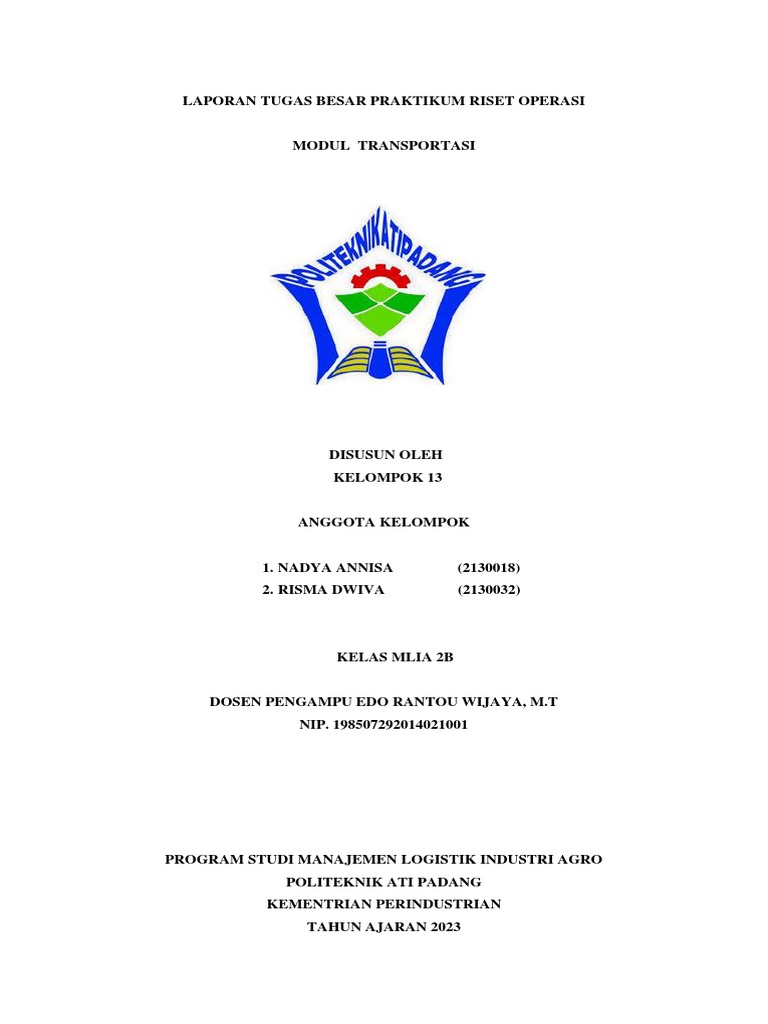 Laporan Transportasi KLP 13. | PDF