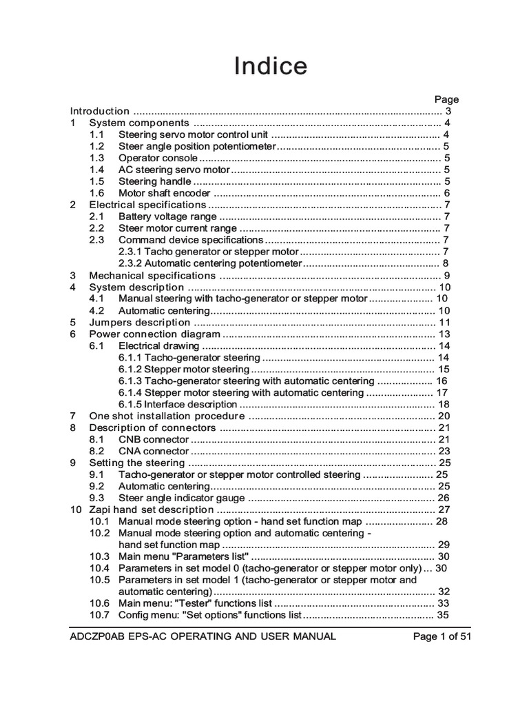 Zapi Eps Ac Manualpdf | PDF