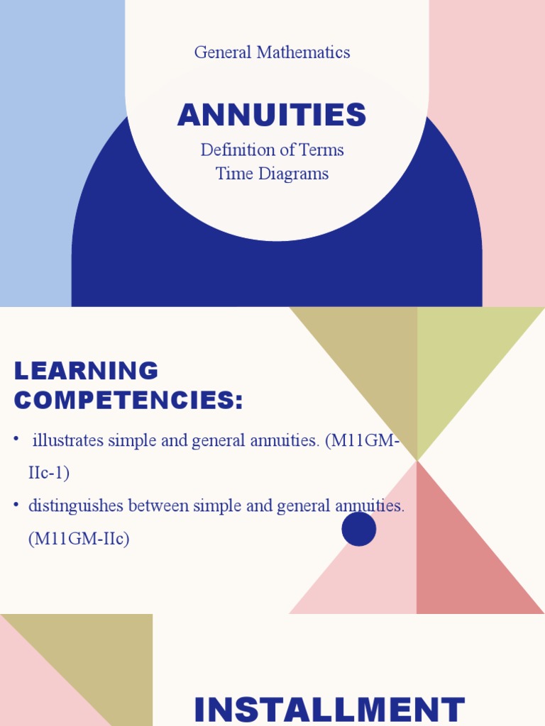 Annuity (GENERAL MATHEMATICS) | PDF | Retirement | Money