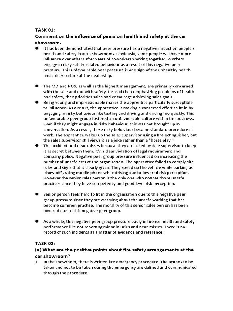 Task 03 | PDF | Occupational Safety And Health | Traffic Collision