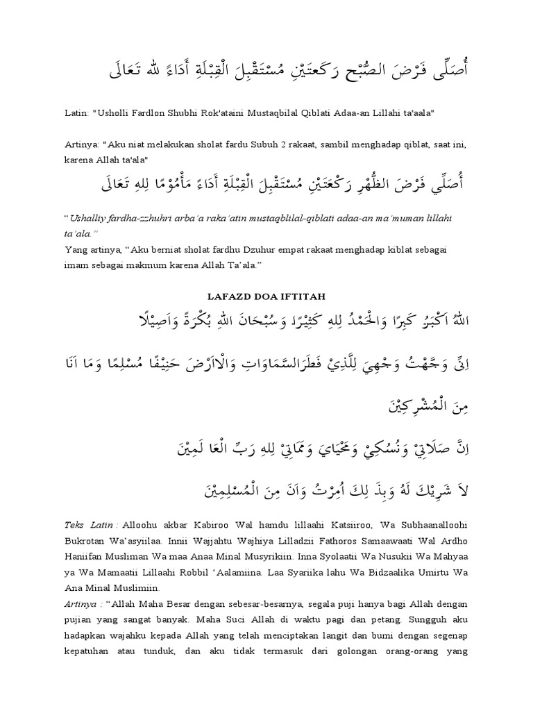 Bacaan Sholat | PDF