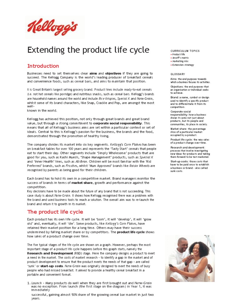 Kelloggs Extending The PLC | PDF | Brand | Marketing