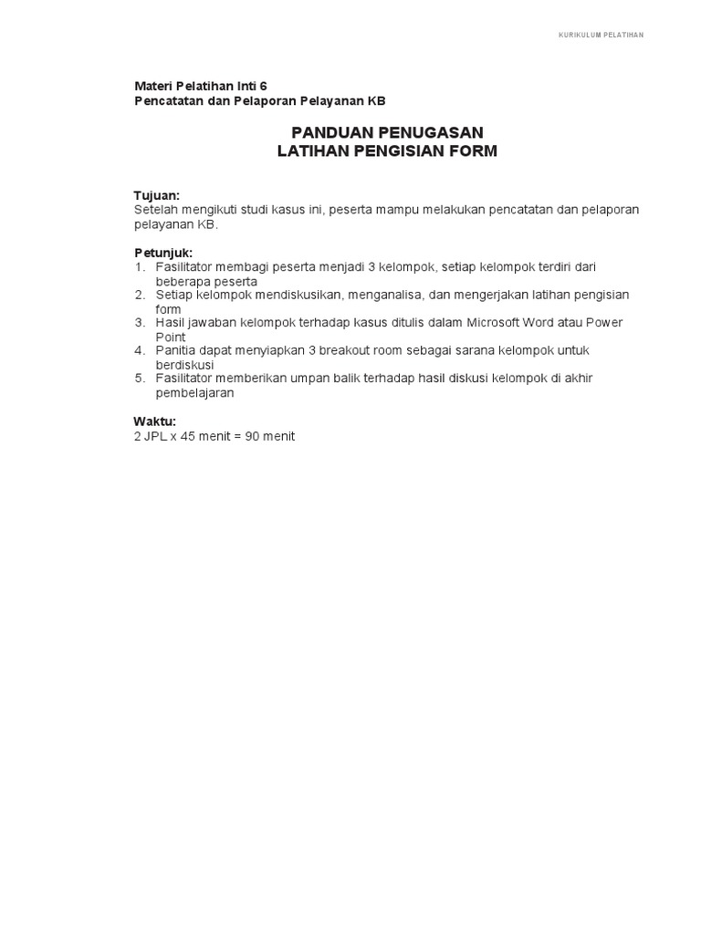 Panduan Studi Kasus Mpi 6 | PDF