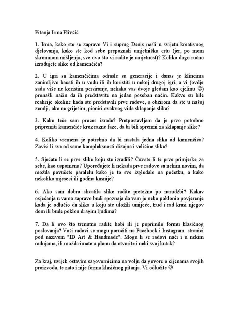 Pitanja Nezavisne Novine | PDF