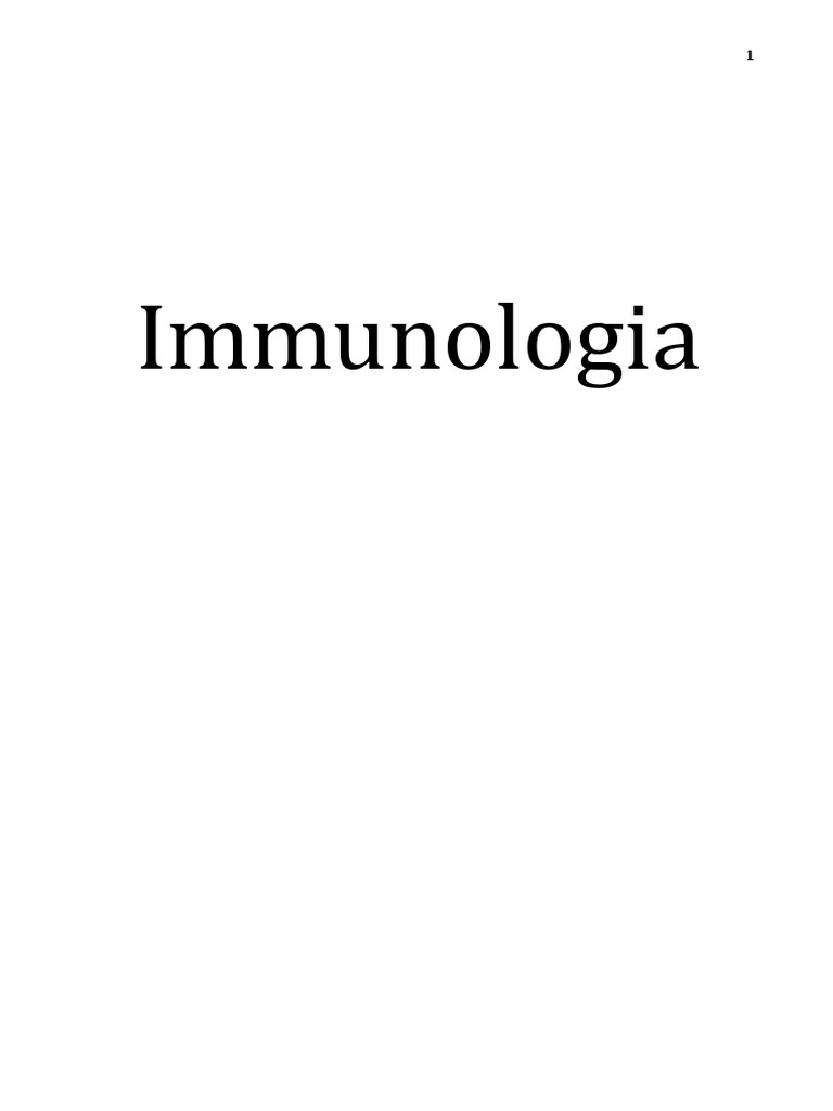 IMMUNOLOGIA FINALE Dispense | PDF