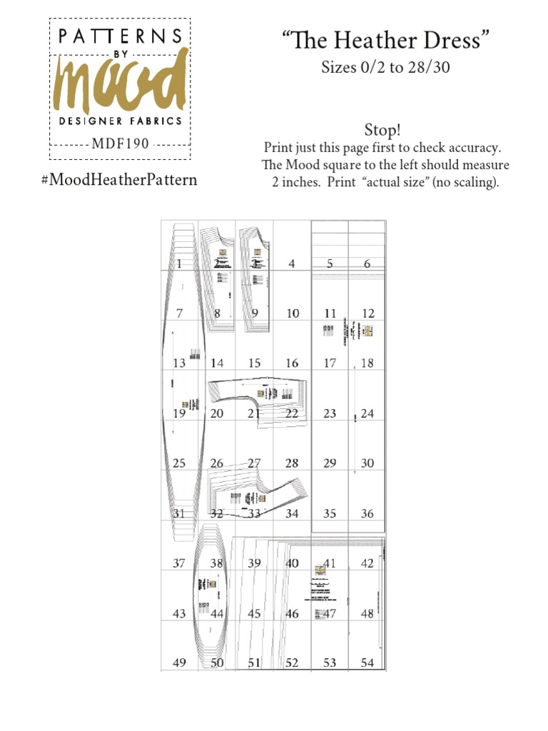 Mood Heather Dress Pattern Guide | PDF | Clothing | Softlines (Retail)