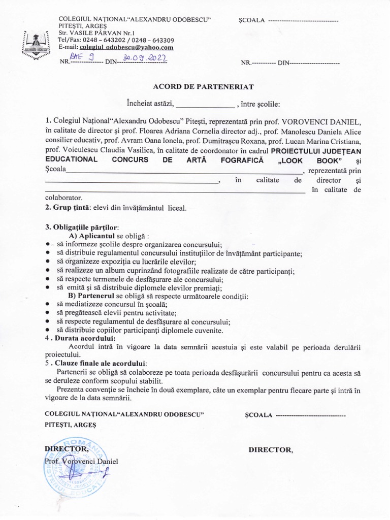 Acord Parteneriat 1 | PDF