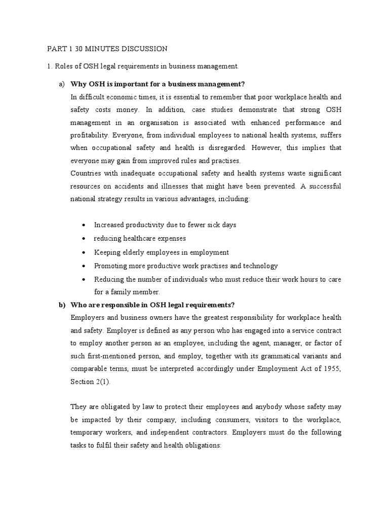 PART 1 Scripts | PDF | Occupational Safety And Health | Employment
