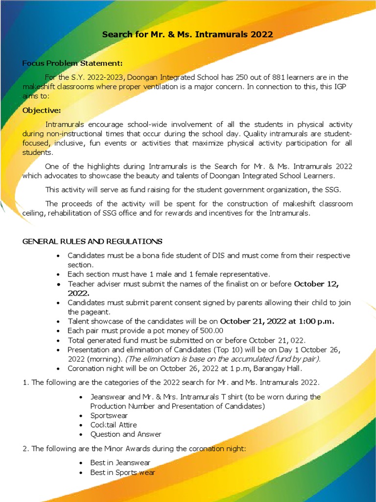 MR - Ms - Intramurals | PDF