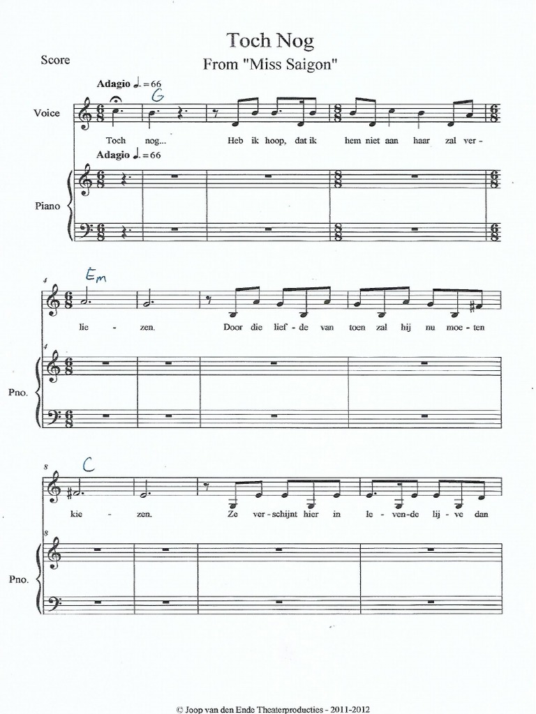 Bladmuziek Toch Nog | PDF