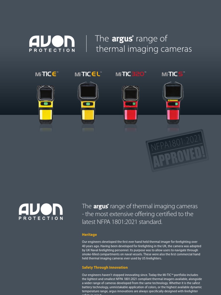 Avon Protection Product Portfolio Argus en | PDF | Camera | Rechargeable Battery