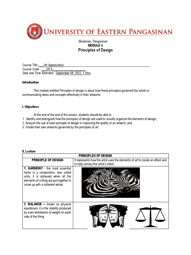 Module 4 Ge6 Pdf Composition Visual Arts Aesthetics