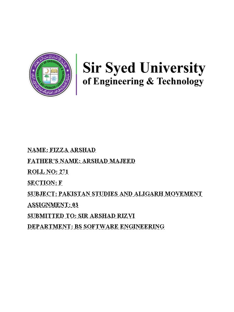 Pak Studies Assignment # 03 | PDF | Government | Constitutional Law