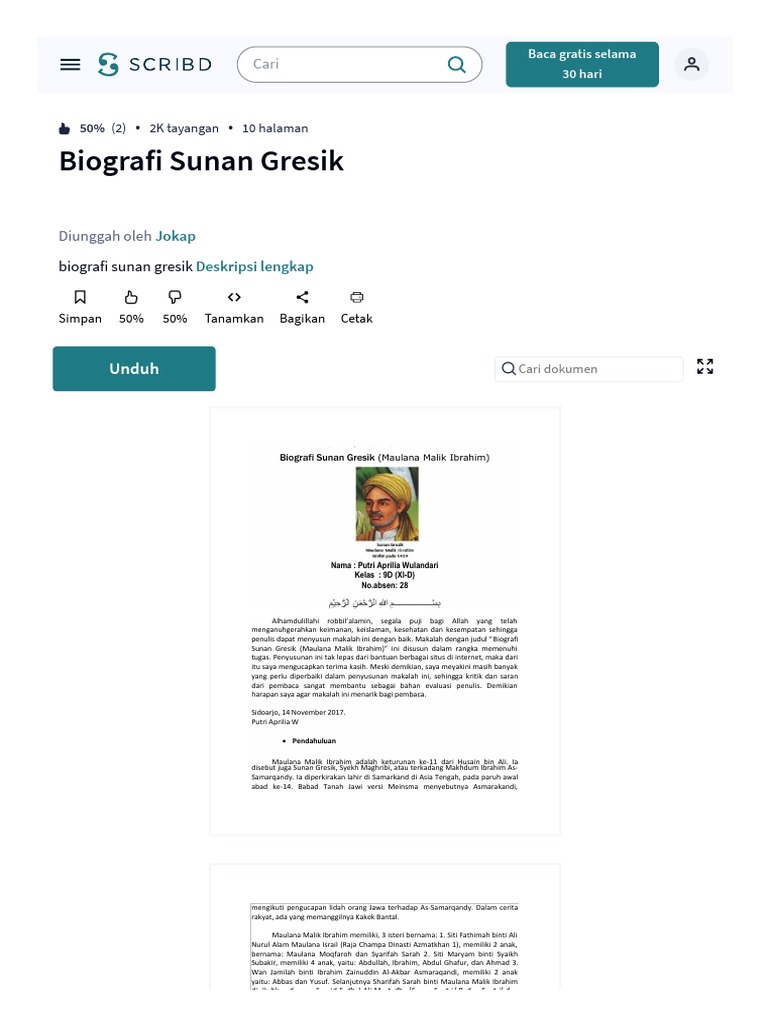 Biografi Sunan Gresik - PDF172731 | PDF