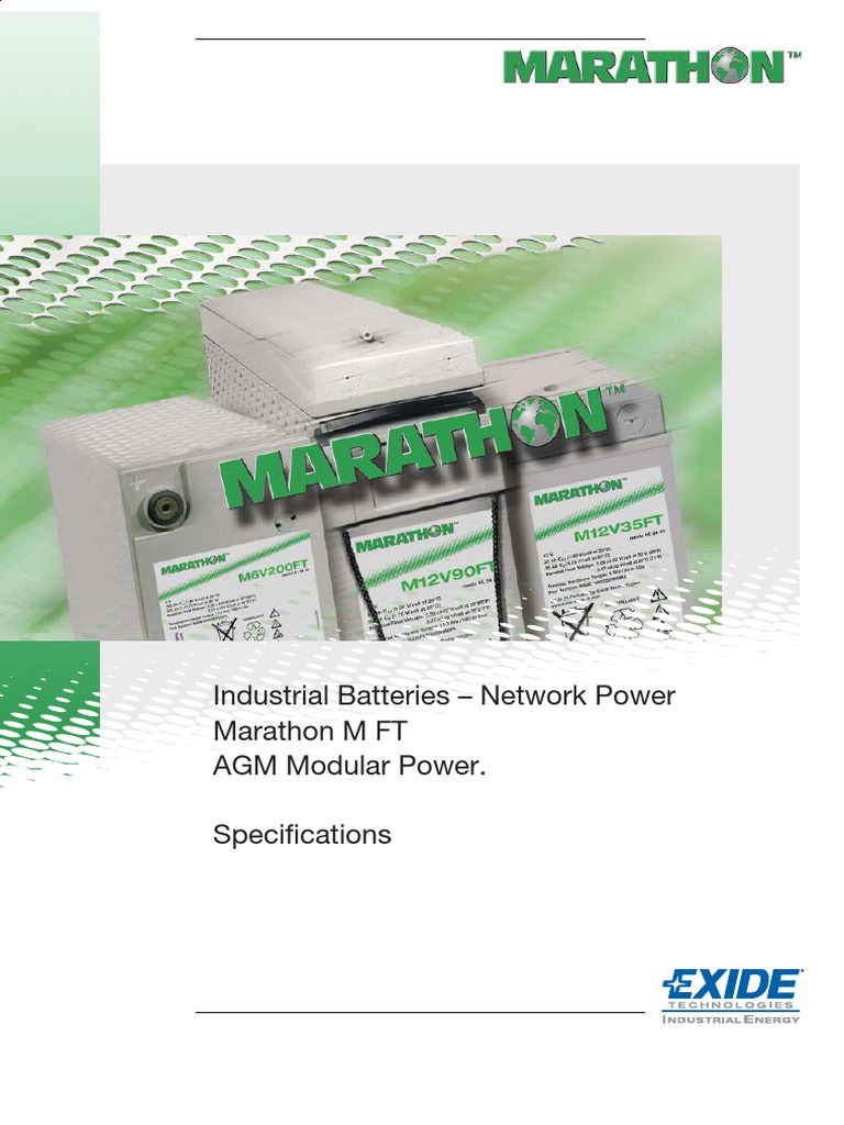 MARATHON - M12V105FT Batteries | PDF | Physical Quantities | Power ...