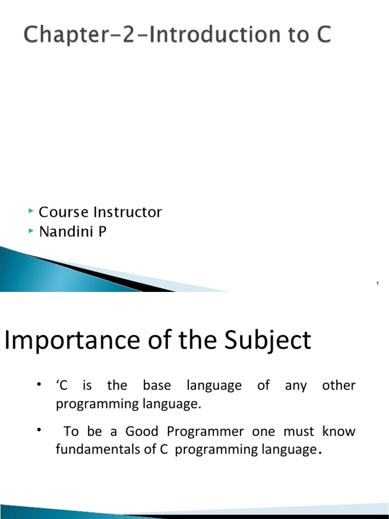 POP - Module-1 - Chapter 2-Structure of C Program | PDF | Programming | Computer Program
